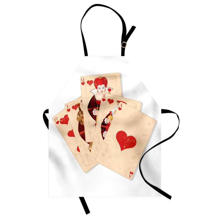 Ambesonne Alice in Wonderland Apron, Cooking Gardening, Adult Size, Brown Red and Ecru | Wayfair